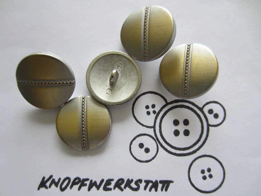 5 Metal Buttons 15 Mm or 20 Mm, Buttons, Traditional Buttons, Small ...