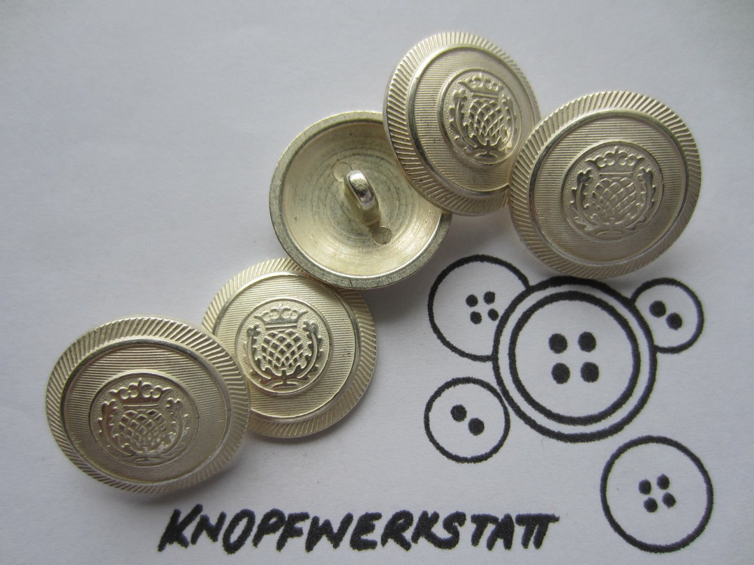 5 Metal Buttons 18 or 23 Mm, Buttons, Traditional Buttons, Uniform ...