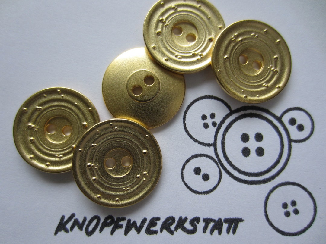 5 Metal Buttons 20 Mm, Buttons, Buttons, Traditional Buttons, Buttons ...