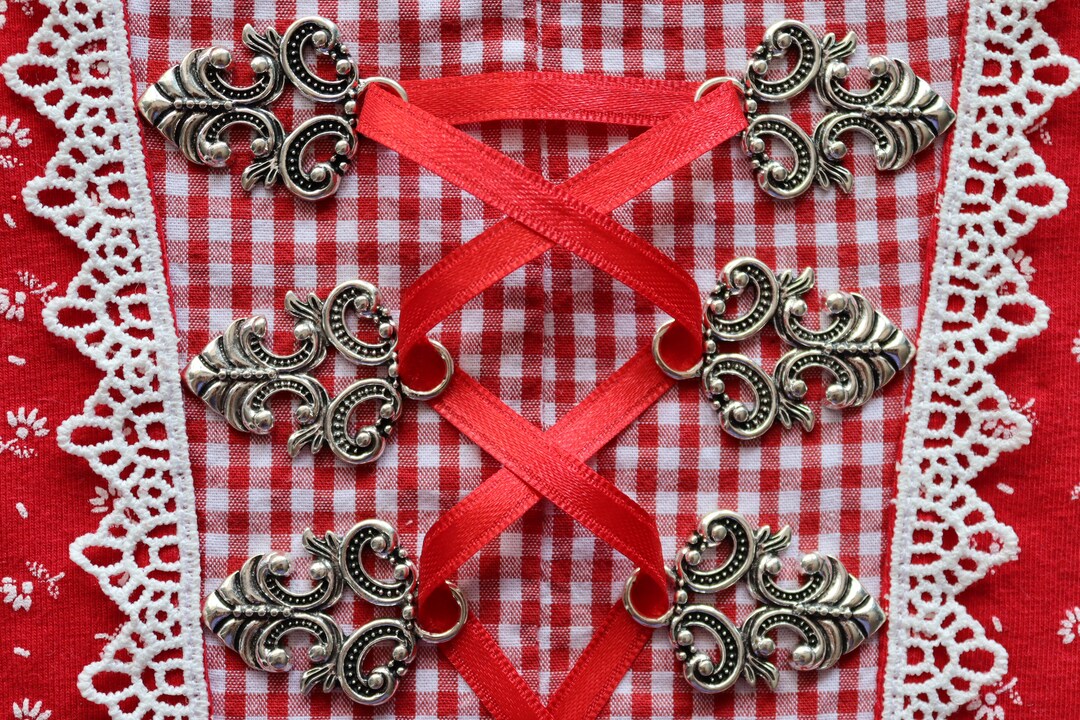 Metal Bodice Eyelets, Dirndl Eyelets, Bodice Hooks, Lacing Eyelets ...