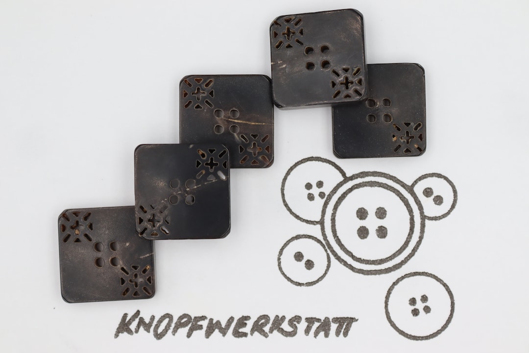 5 Horn Buttons 19 Mm X 19 Mm, Buttons, Traditional Buttons, Buttons ...