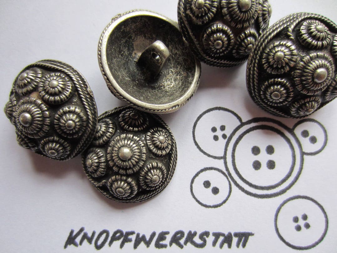 5 Metal Buttons 20 Mm, Buttons, Traditional Buttons, Buttons, Buttons ...