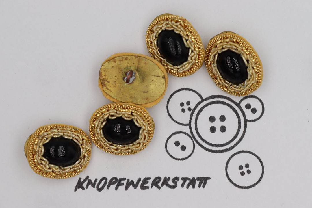 5 Trimmings Buttons 20 X 25 Mm, Buttons, Costume Buttons, Buttons ...