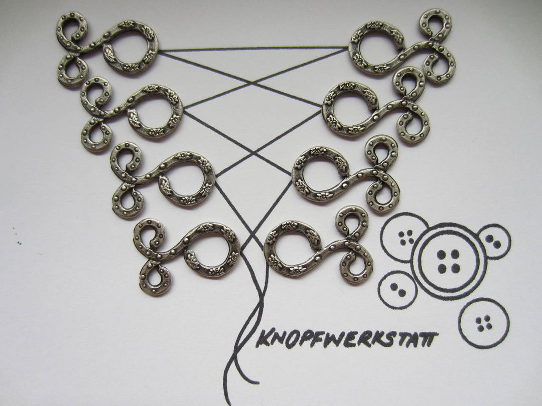 Metal Bodice Eyelets, 3 or 4 Pairs, Dirndl Eyelets, Bodice Hooks ...