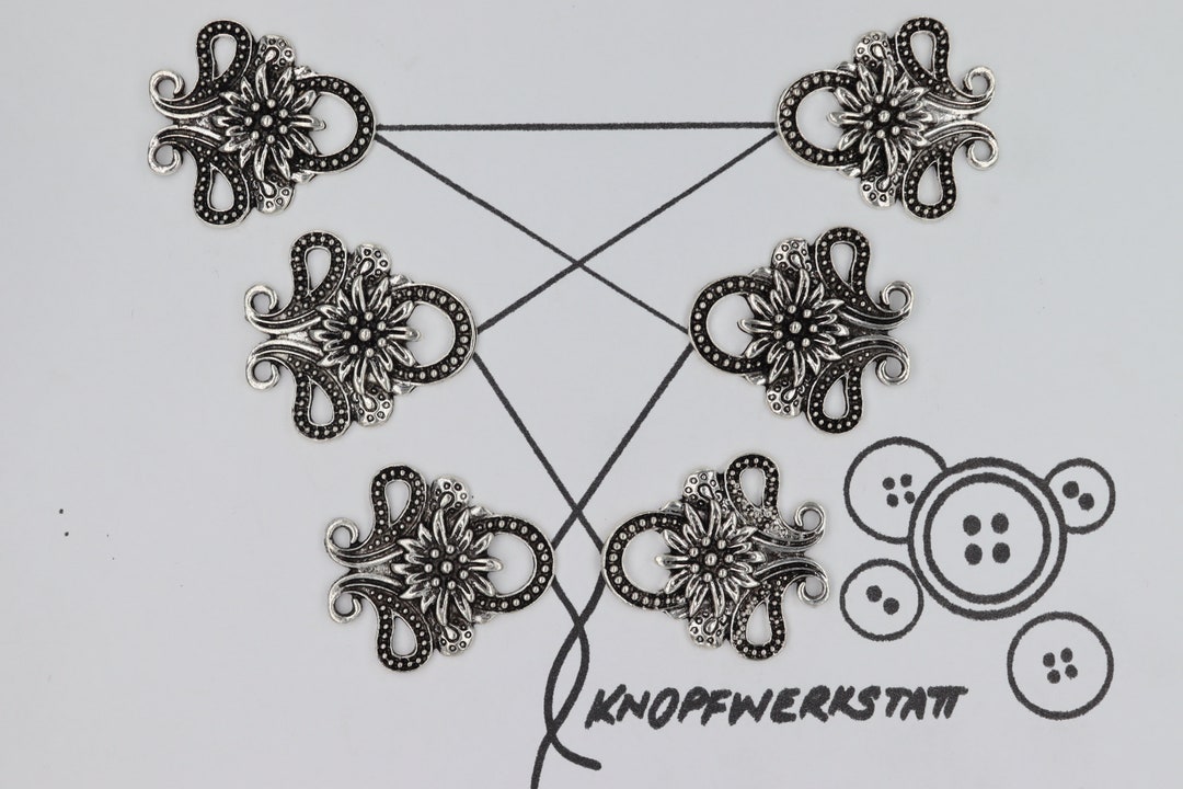 Metal Bodice Eyelets, 3 Pairs, Dirndl Eyelets, Bodice Hooks, Lacing ...