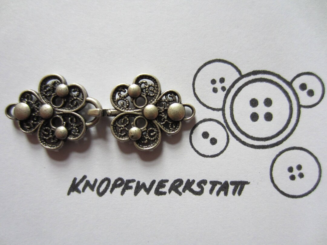 1 Metal Garment Hook, Garment Clasp, Traditional Costume Clasp, Metal ...