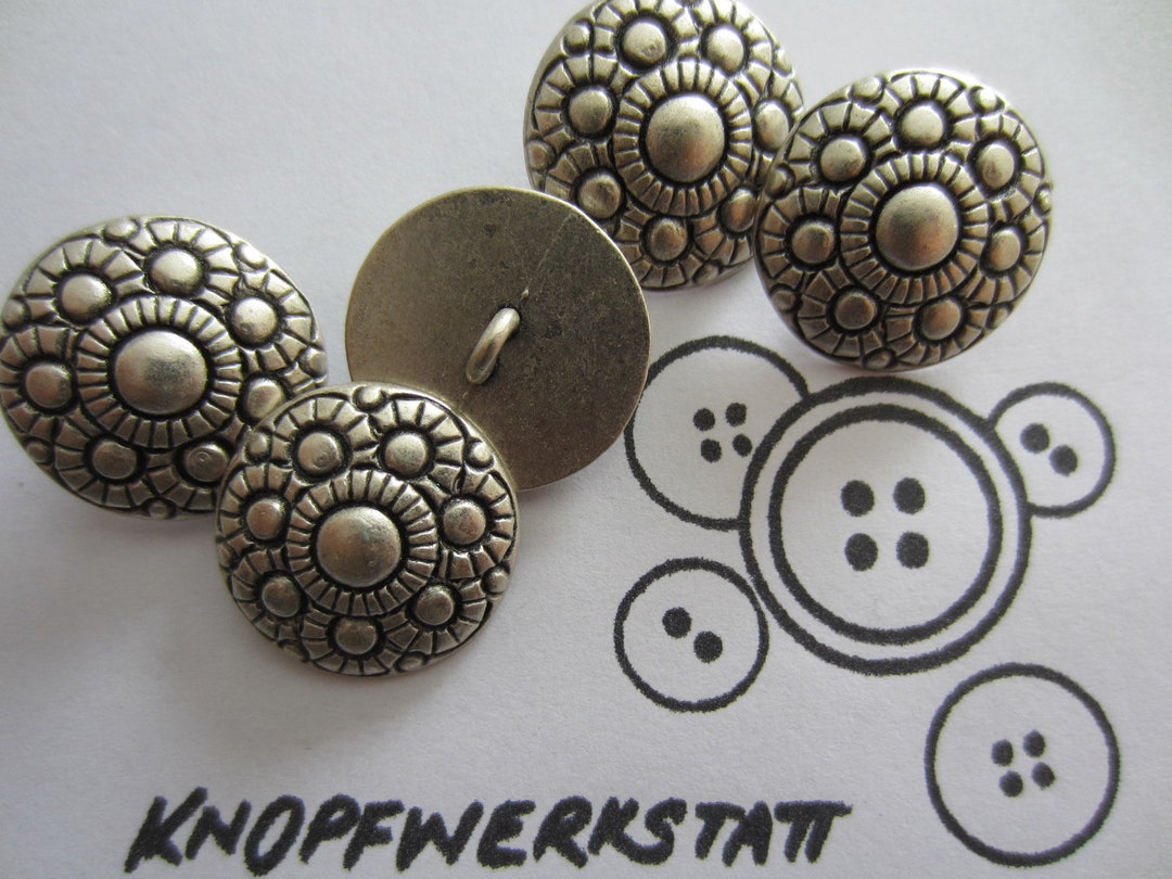5 Metal Buttons 20 Mm, Button, Traditional Buttons, Buttons, Sewing ...