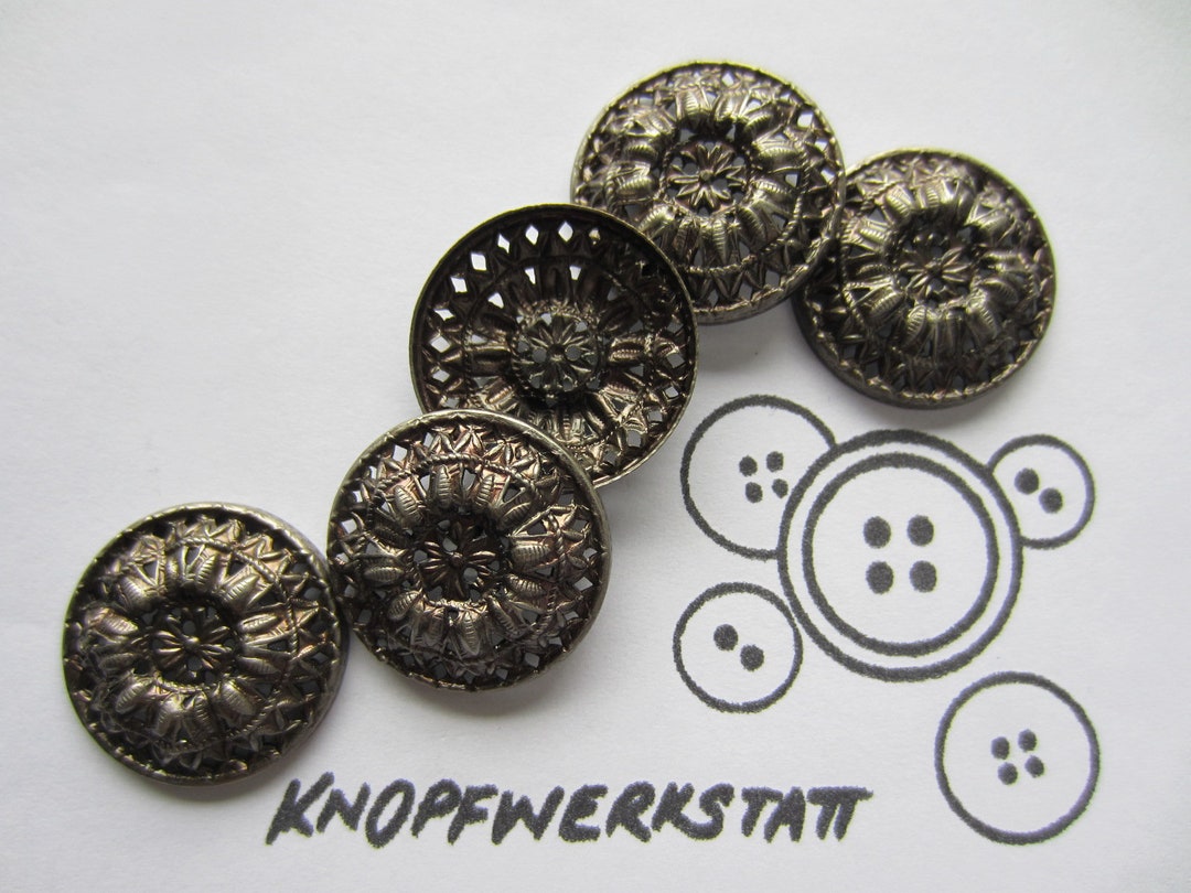 5 botones de metal de 18 mm o 23 mm, botones, botones, botones ...