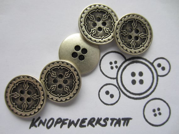 5 metal buttons 20 mm buttons traditional buttons buttons buttons button buttons sewing button craft button metal button flower