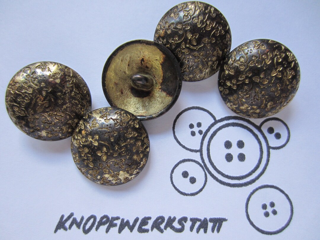 5 Metal Buttons 23 Mm, Buttons, Traditional Buttons, Button, Buttons ...