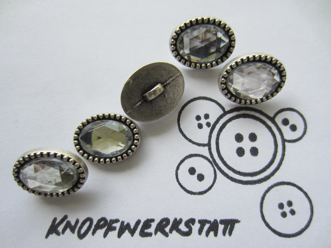 5 Metal Buttons 14 X 18 Mm, Button, Traditional Buttons, Buttons ...