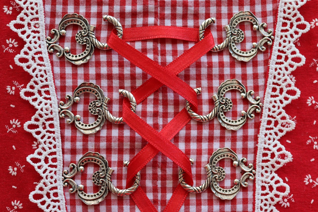 Metal Bodice Hooks, Dirndl Eyelets, Bodice Hooks, Lacing Eyelets ...