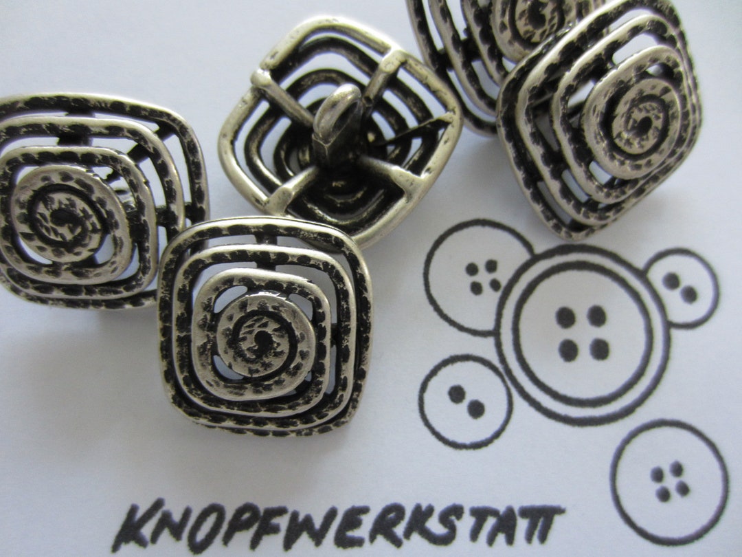 7 Metal Buttons 18x18, Buttons, Buttons, Traditional Buttons, Buttons ...