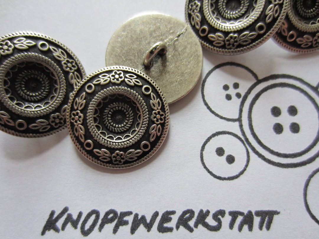 5 Metal Buttons 22 or 28 Mm ,buttons,traditional Buttons, Buttons ...
