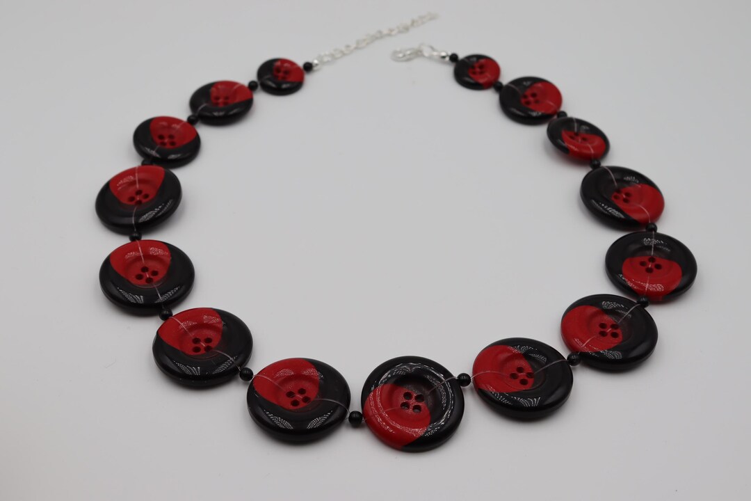 Chain, Button Chain, Chain With Pearls and Buttons, Buttons, Perlon ...