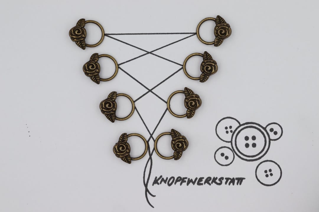 Metal Bodice Eyelets, 3, 4 or 5 Pairs, Dirndl Eyelets, Bodice Hooks ...