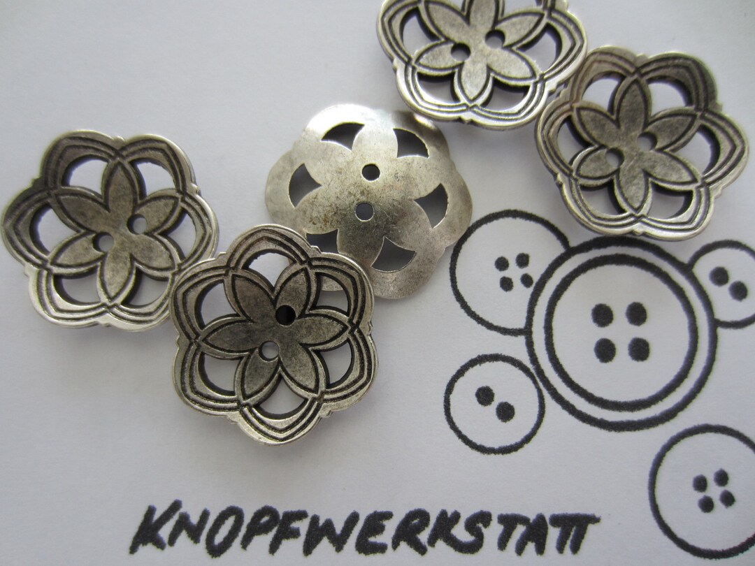 5 Metal Buttons 18 Mm or 23 Mm, Buttons, Buttons, Traditional Buttons ...