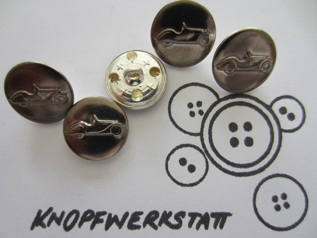 5 Metal Buttons 16 Mm, Buttons, Sewing Button, Craft Button, Metal ...