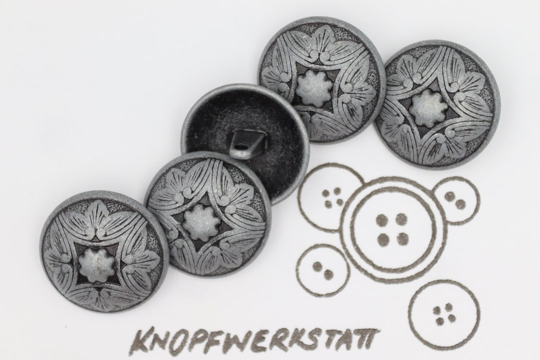 5 Metal Buttons 18 or 25 Mm, Buttons, Traditional Buttons, Buttons ...
