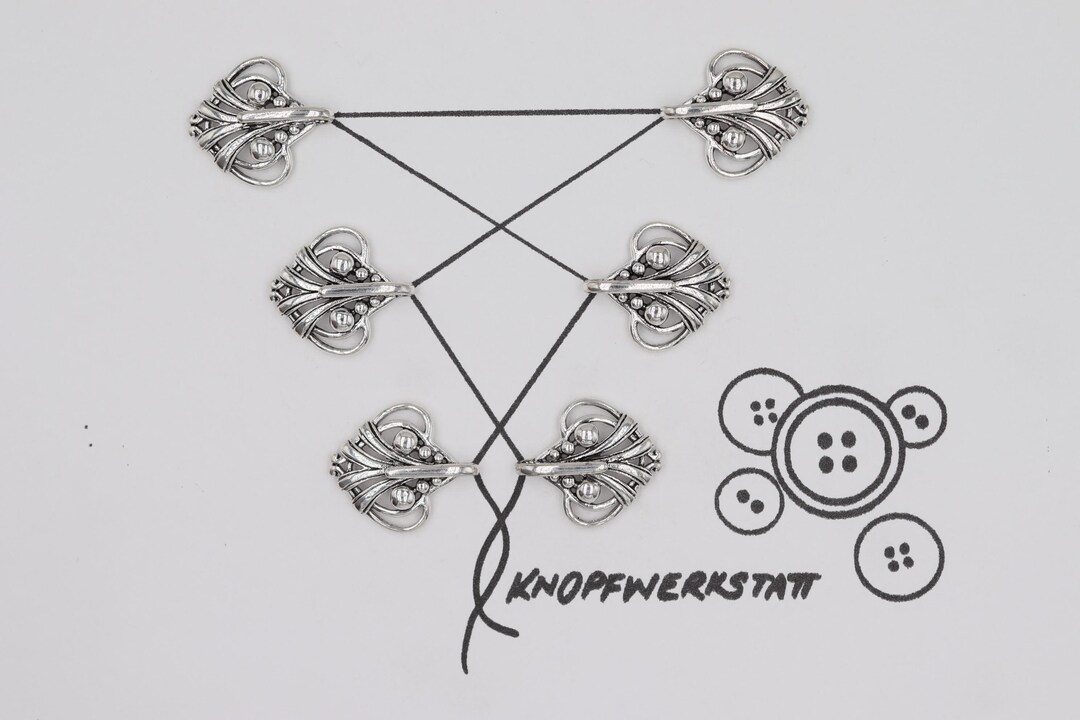 Metal Bodice Hooks, Dirndl Eyelets, Bodice Eyelets, Lacing Eyelets ...