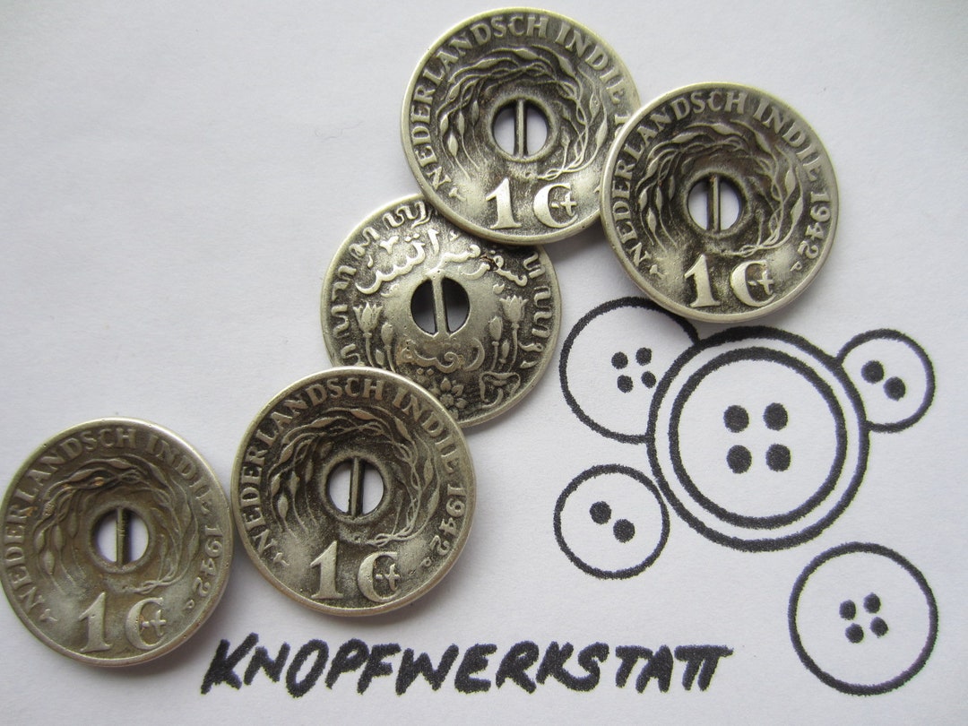 5 Metal Buttons 15.23 or 28 Mm Buttons, Costume Buttons, Buttons ...