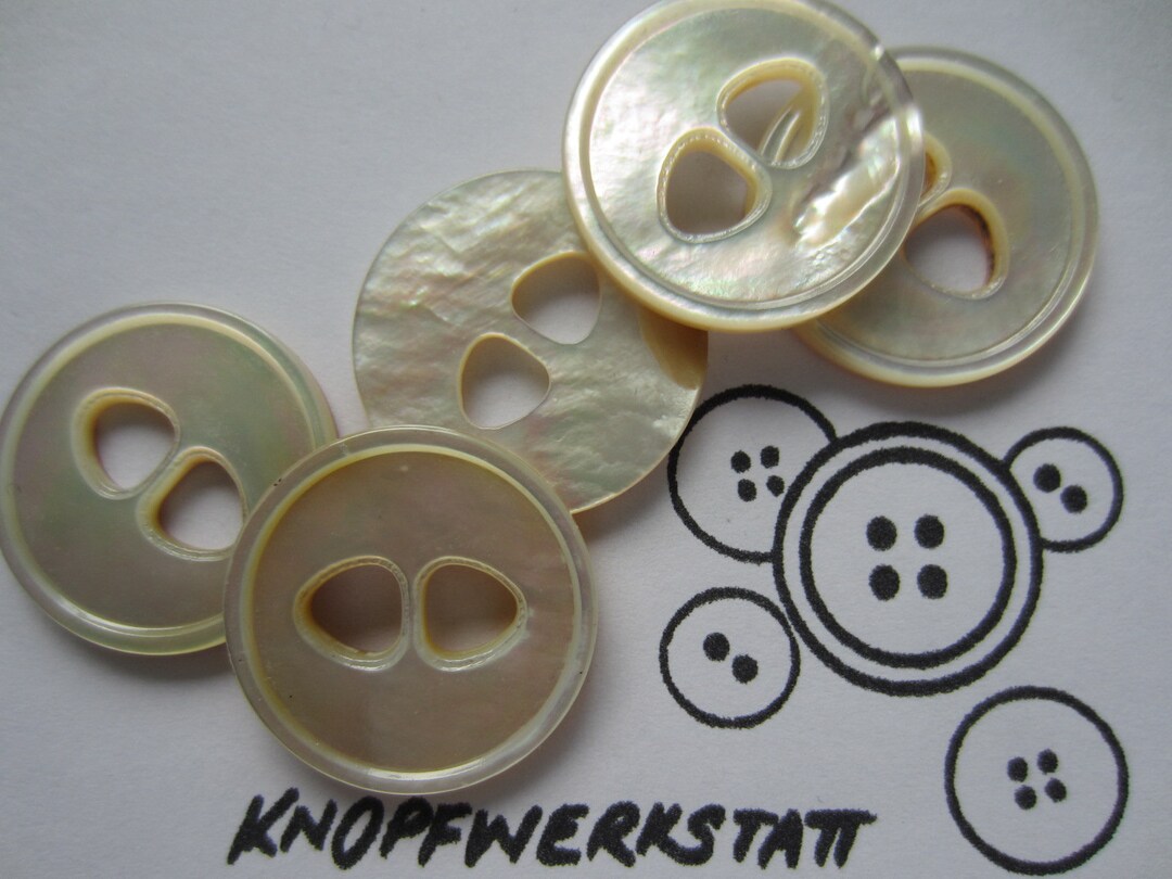 5 Mother of Pearl Buttons 28 Mm, Buttons, Traditional Buttons, Buttons ...