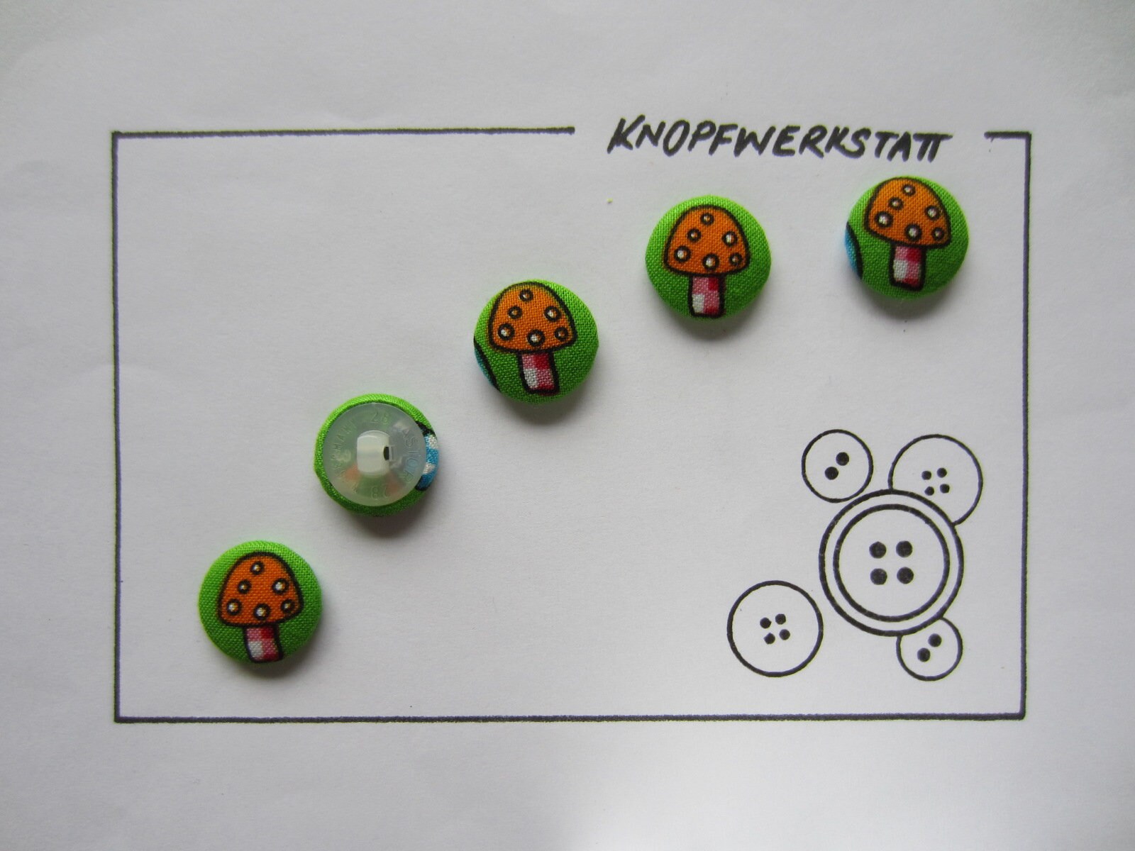 5 botones de tela 18 mm botones botones de los niños | Etsy