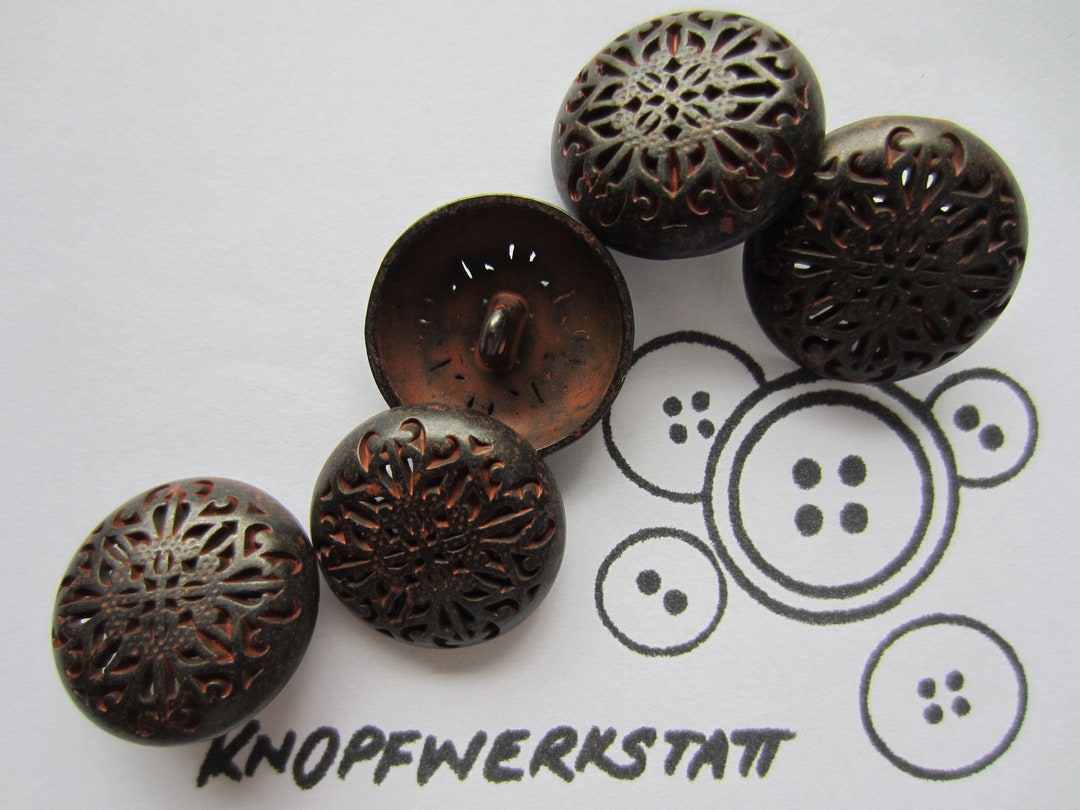 5 Metal Buttons 20 Mm, Button, Traditional Buttons, Buttons, Sewing ...