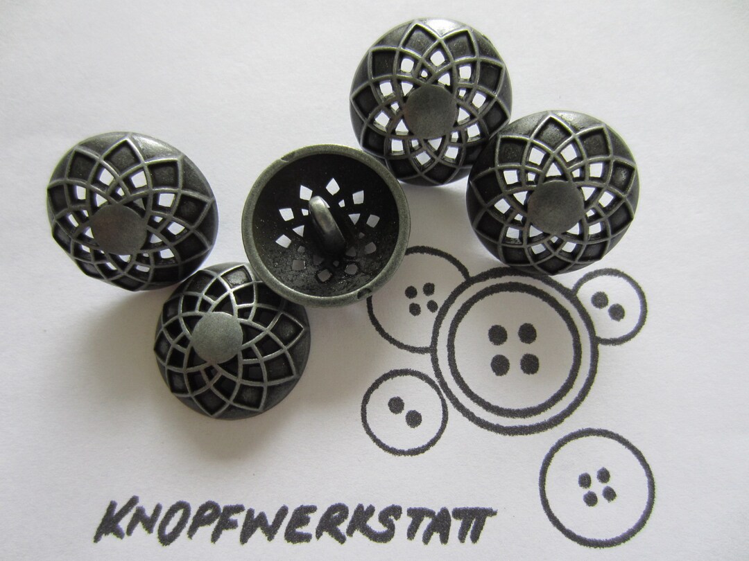 6 Metal Buttons 20 Mm, Buttons, Traditional Buttons, Openwork Button ...