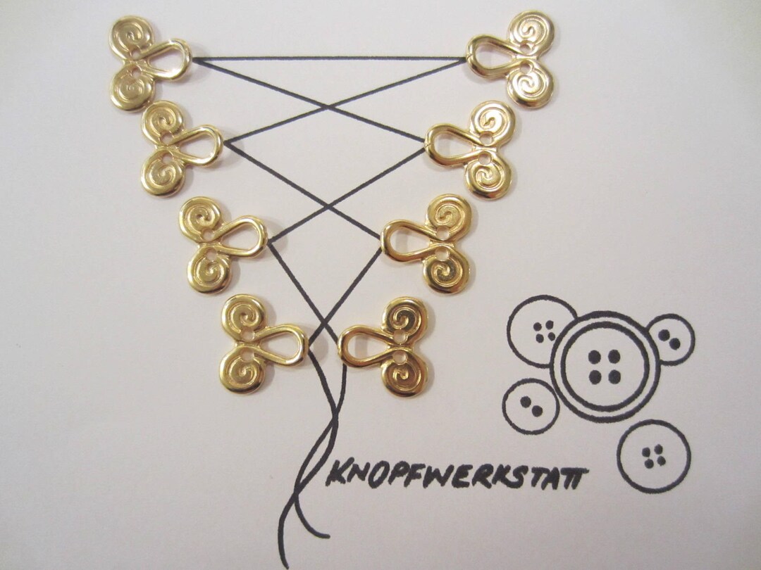 Metal Bodice Eyelets, 3, 4 or 5 Pairs, Dirndl Eyelets, Bodice Hooks ...