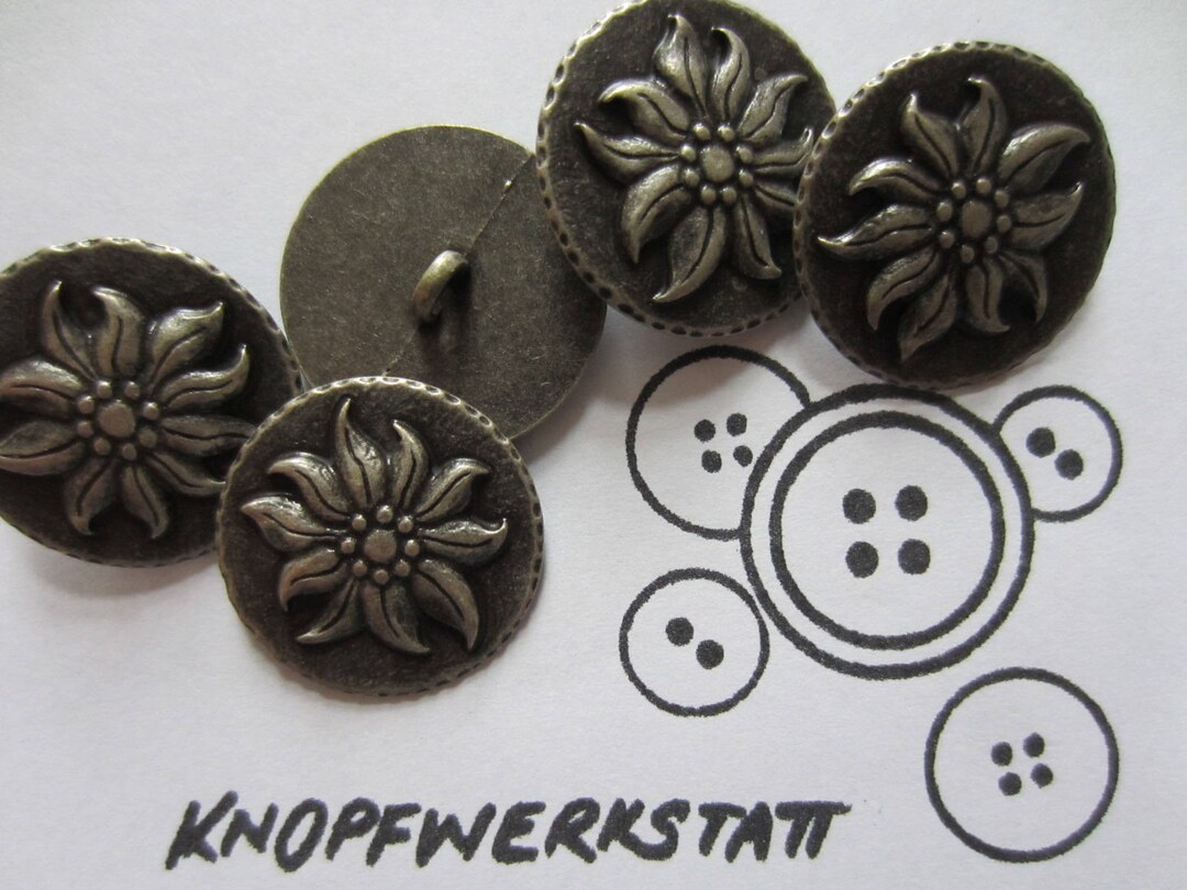 5 Metal Buttons 20 Mm or 23 Mm, Button, Traditional Buttons, Buttons ...