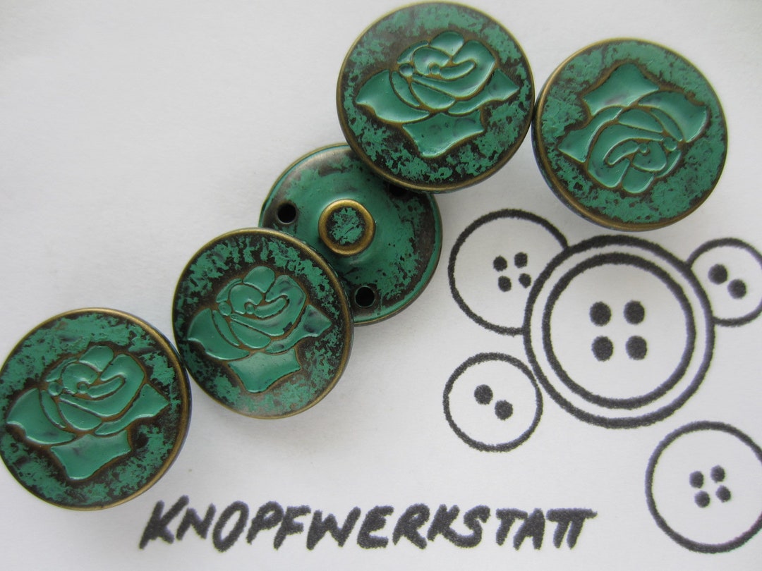 5 Metal Buttons 20 Mm, Buttons, Costume Buttons, Buttons, Buttons ...