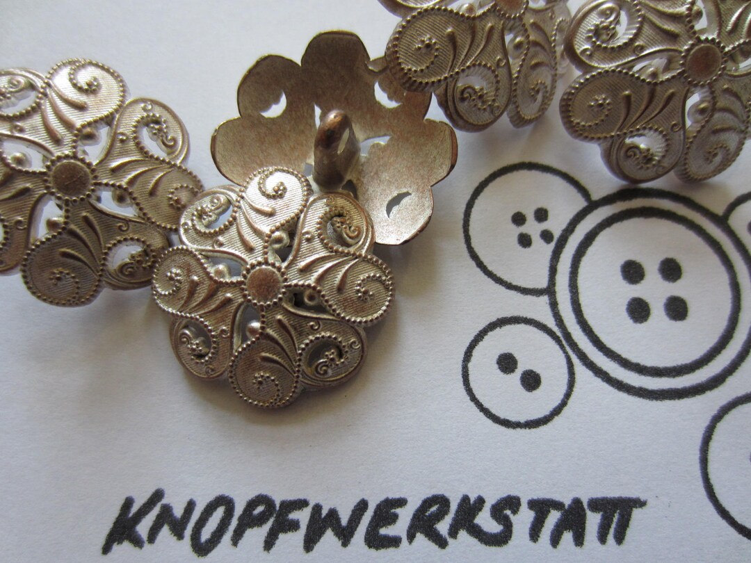 5 Metal Buttons 15 Mm or 18 Mm, Buttons, Traditional Buttons, Shank ...
