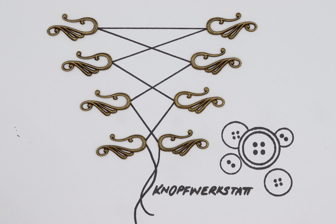 Metal Bodice Hooks, Dirndl Eyelets, Bodice Hooks, Lacing Eyelets ...