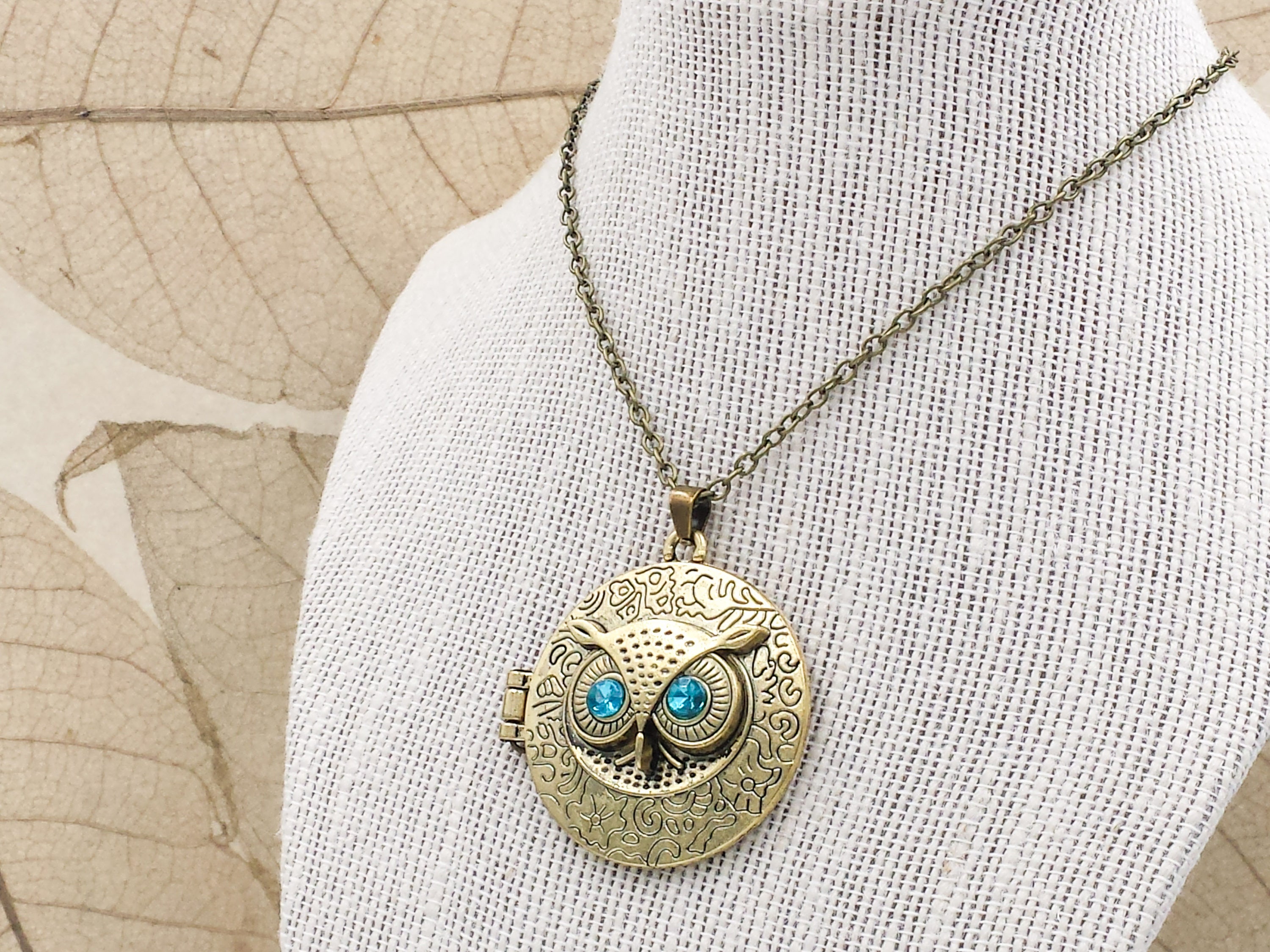 Owl Locket Necklace Owl Necklace Mark of Athena Inspired Owl | Etsy