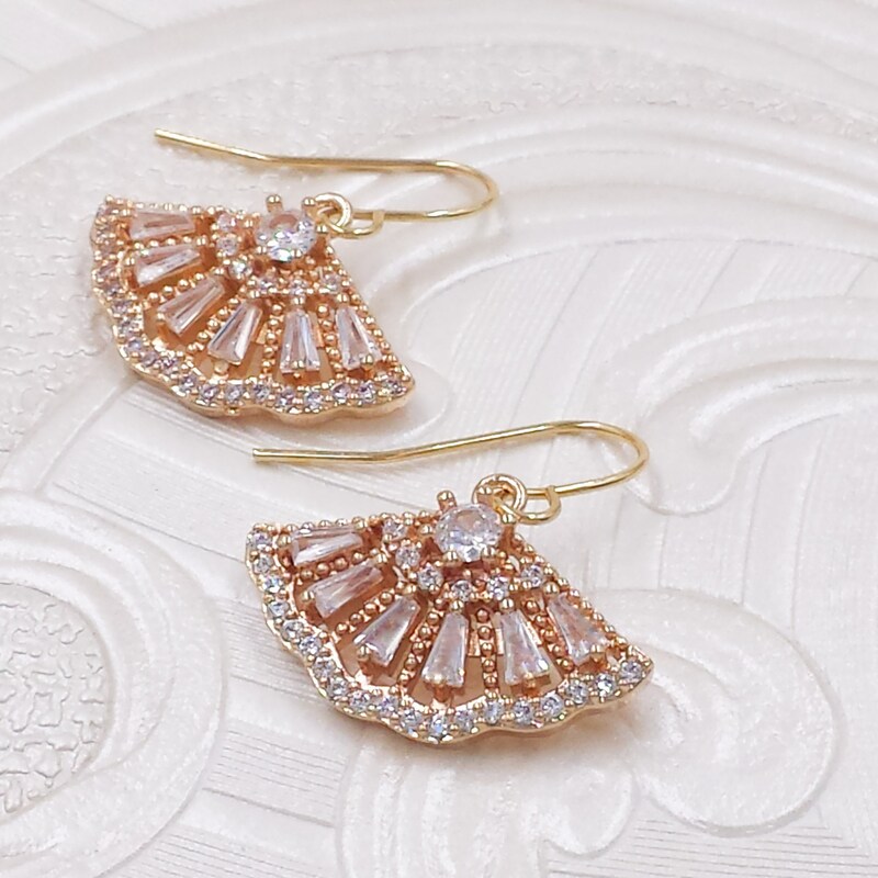 Fan Earrings - Etsy