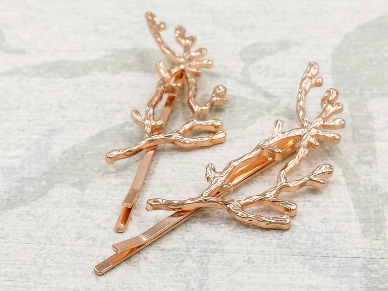 Gold Branch Bobby Pins Gold Twig Hair Pin Branch Hair Clips - Etsy