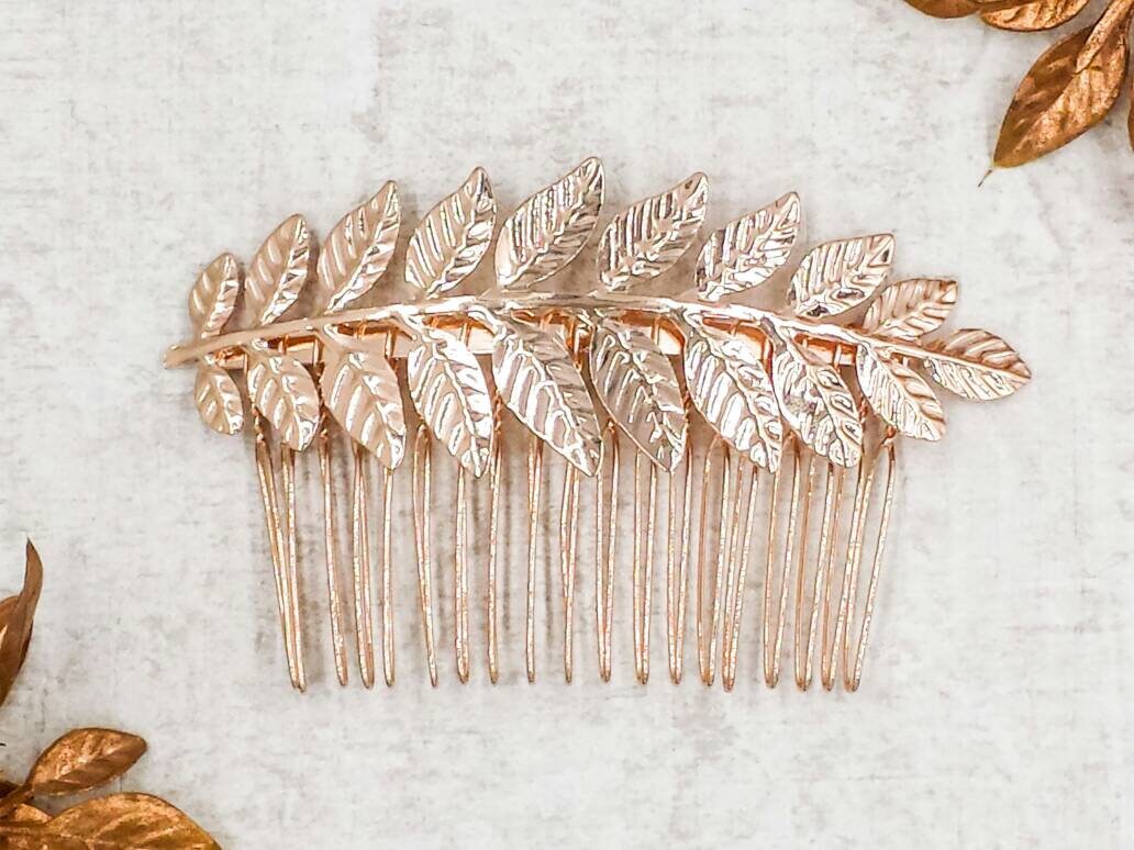 Gold Laurel Leaf Hair Comb Gold Leaf Hair Comb Leafy Hair - Etsy