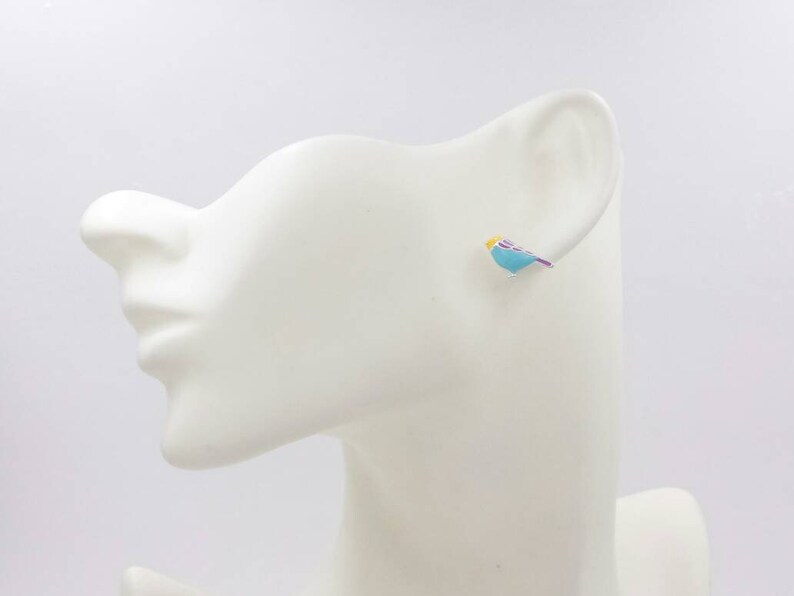 Bird Earrings Turquoise Blue Bird Earrings Lovely Boho Small - Etsy
