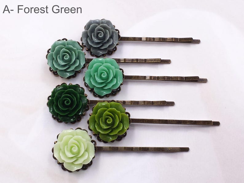 Flower Bobby Pins- Garden Floral Decorative Hair Clip Set Boho Vintage ...