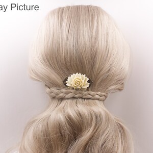 Daisy Flower Comb Yellow and Blue Hair Comb Sunshine Yellow Hair Comb ...