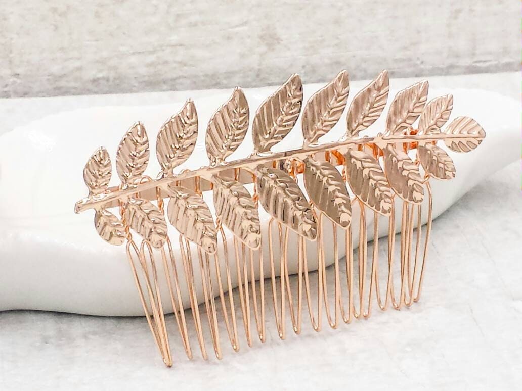 Gold Laurel Leaf Hair Comb Gold Leaf Hair Comb Leafy Hair - Etsy