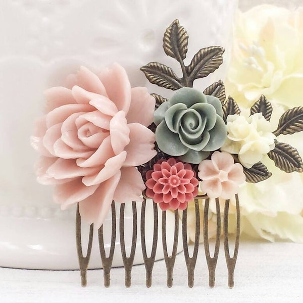 Pink Hair Comb - Etsy