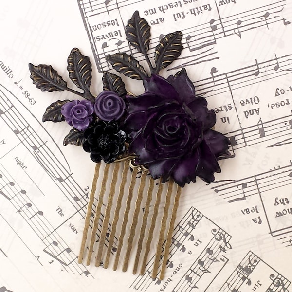 Purple Hair Comb - Etsy