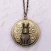 Rabbit Locket Bunny Locket Necklace Spring Floral Jewelry Easter Hare ...
