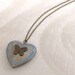 Ocean Butterfly Heart Locket Necklace- Sea Blue Wave Boho Romantic ...
