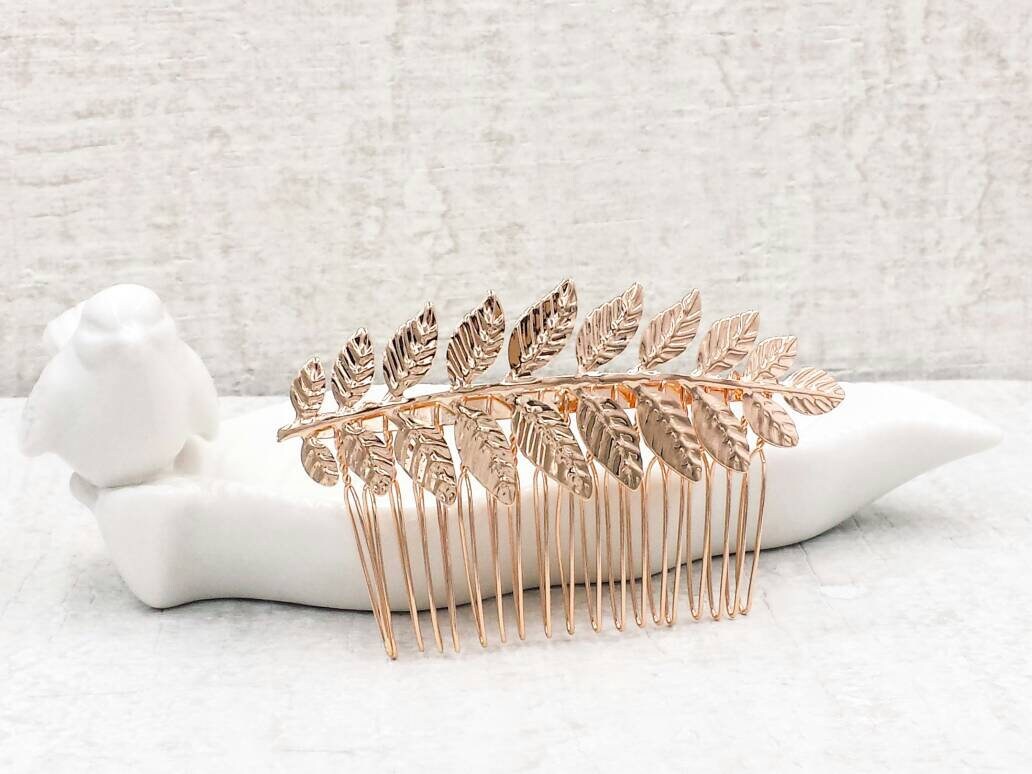 Gold Laurel Leaf Hair Comb Gold Leaf Hair Comb Leafy Hair - Etsy