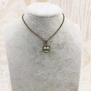 Acorn Necklace 15 Colors Acorn Pearl Pendant Woodland Inspired Autumn ...
