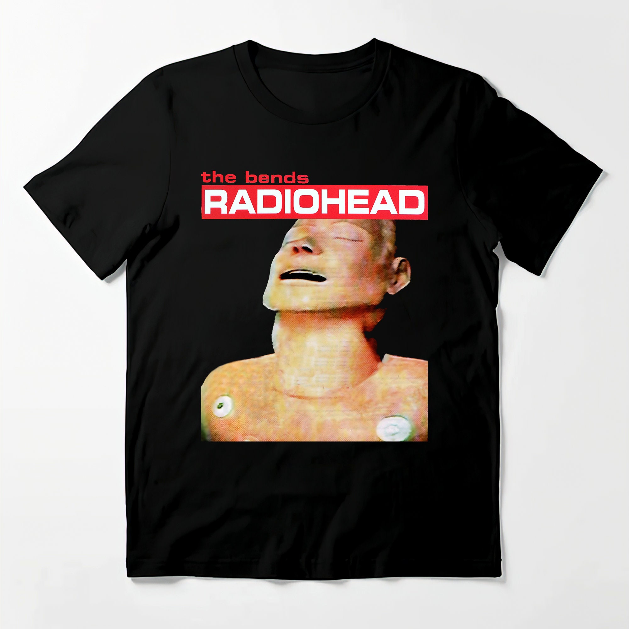 Radiohead The Bends logo basic T-shirt Rock band Unisex Black Shirt ...