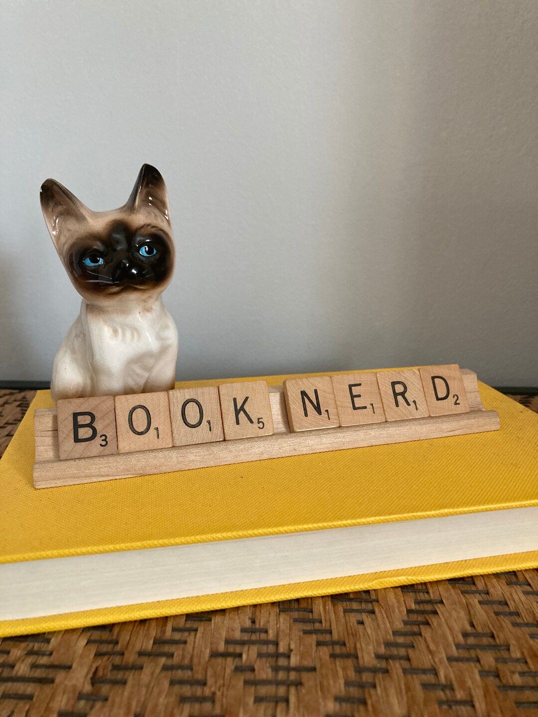 BOOK NERD Scrabble Letters Desk Sign - Etsy